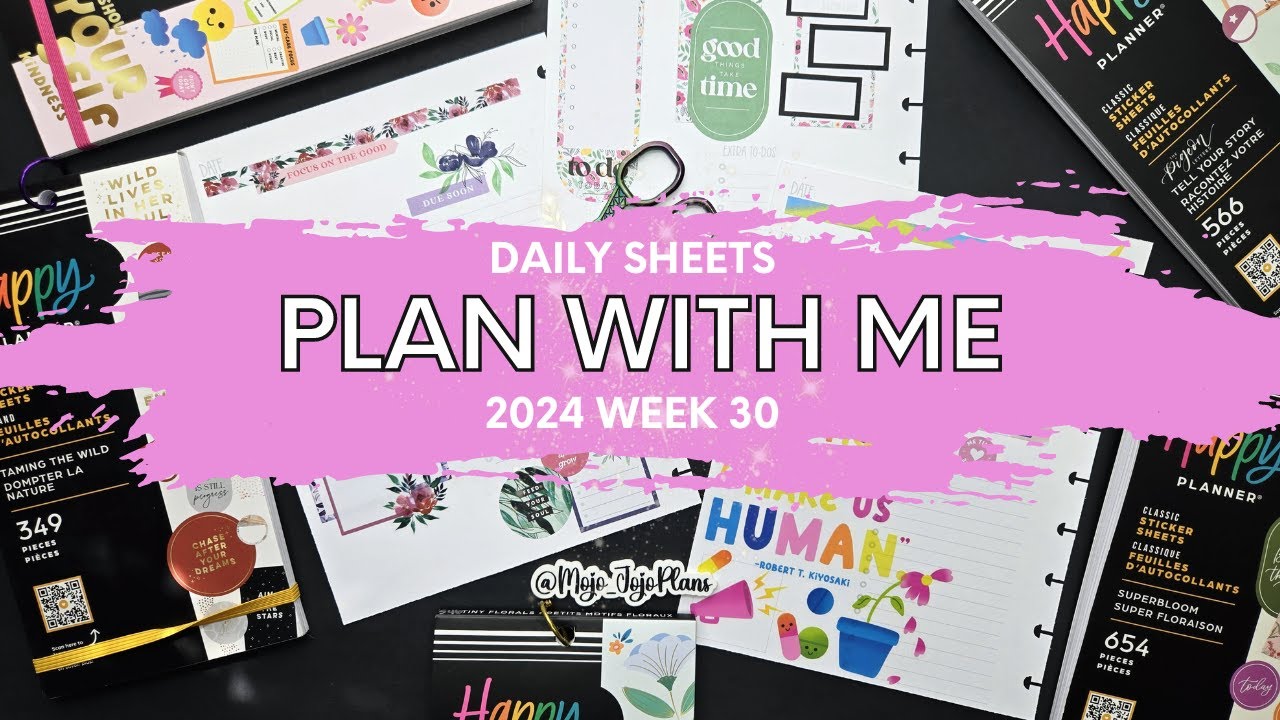 2024 DAILY SHEETS PLAN WITH ME WEEK 30 - YouTube