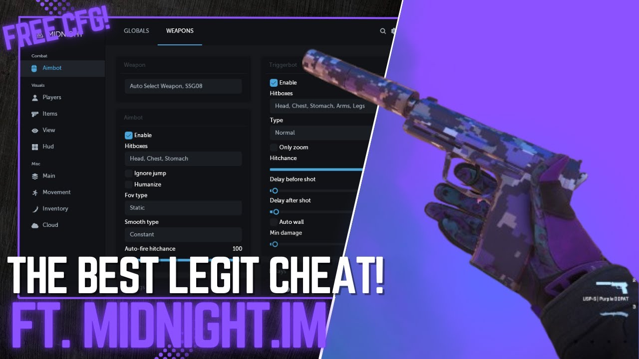 BEST LEGIT CHEAT | midnight.im FREE CFG - YouTube