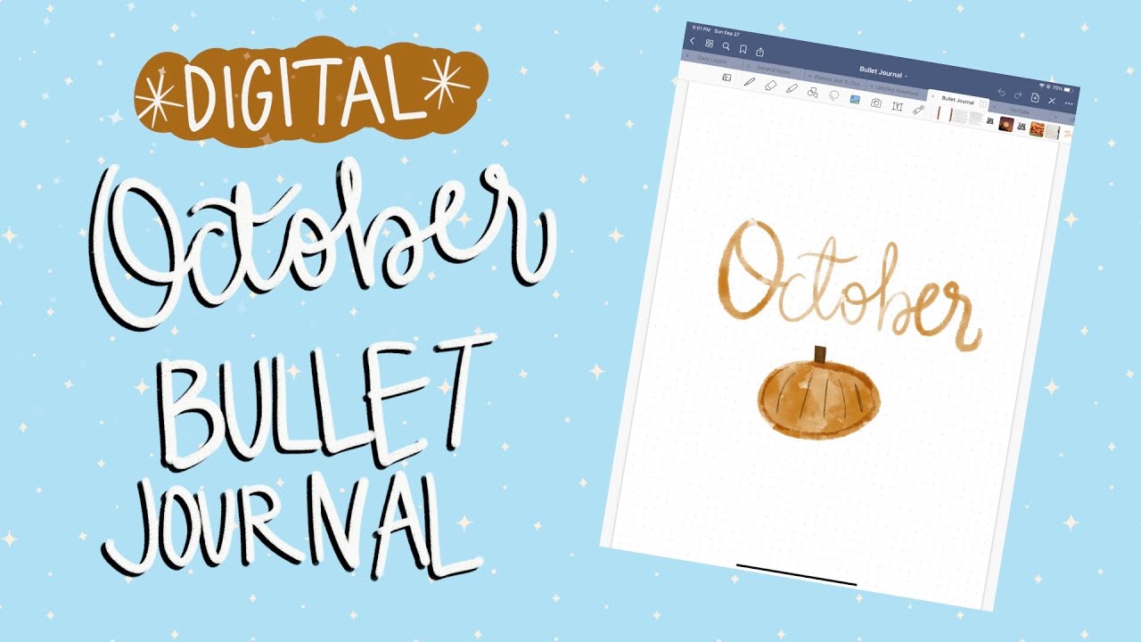 OCTOBER BULLET JOURNAL: Digital Plan With Me || huntermerck - YouTube