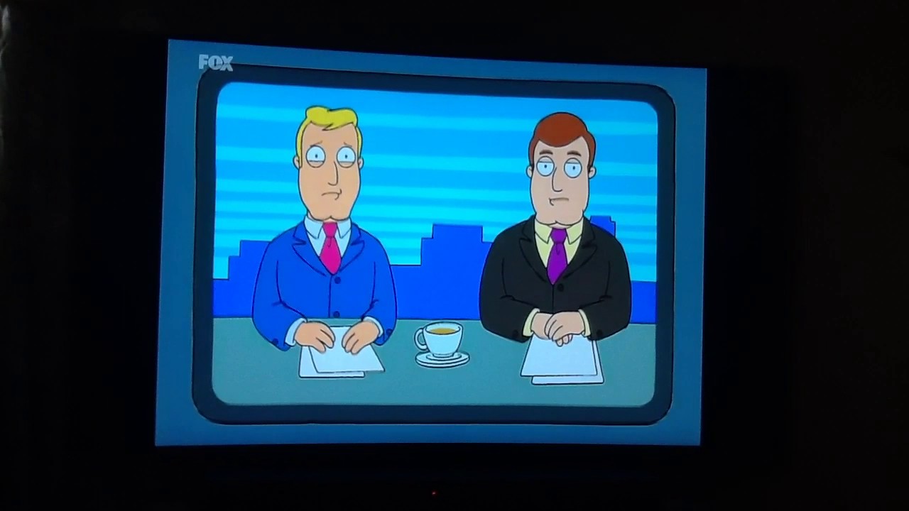 American Dad-Greg and Terry's news report-Terry's car was broken into ...