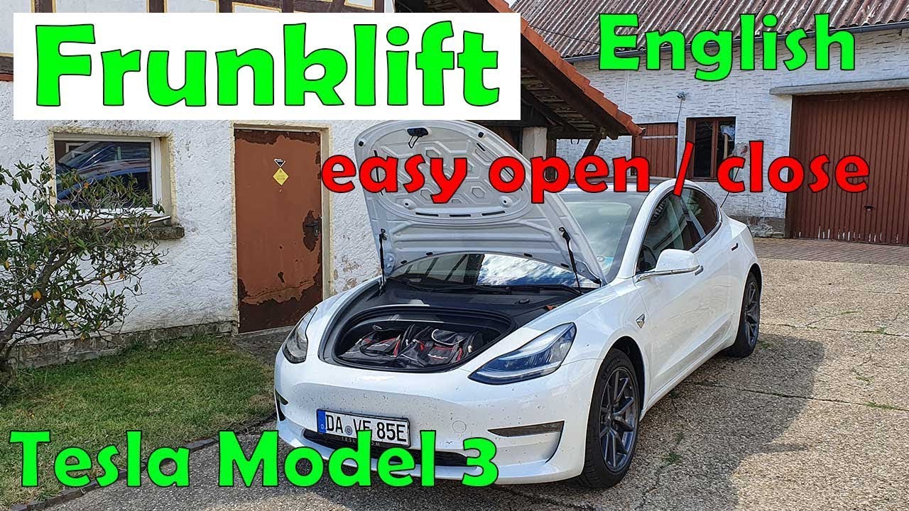 Frunk-Liftgate Presentation - Tesla Model 3 - easy open / close English ...