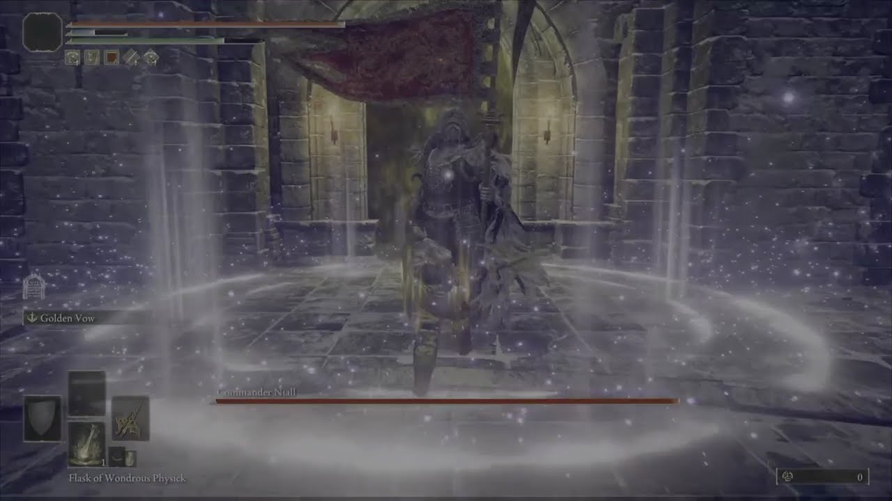 Elden Ring: Fighting Commander Niall w Golden Halberd, No Summons - YouTube