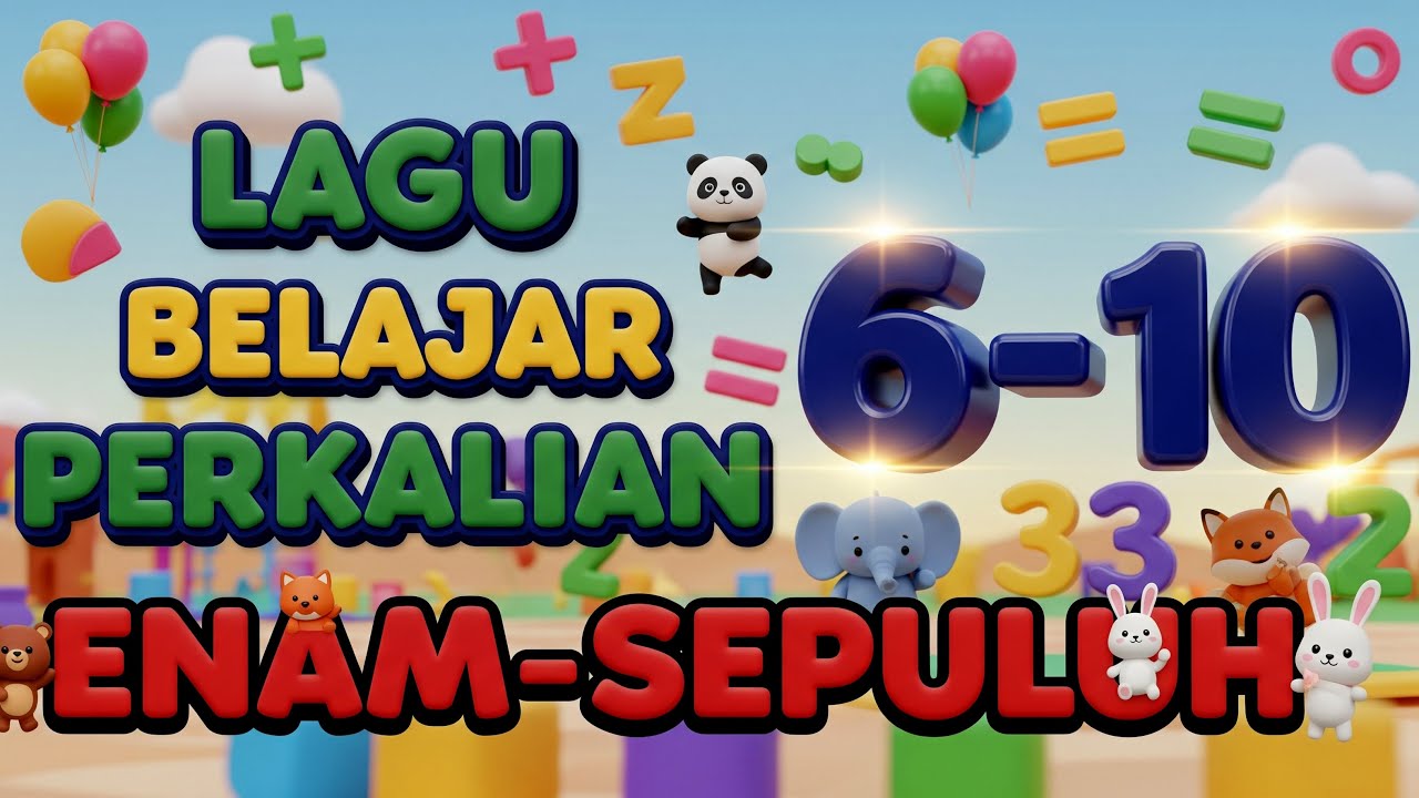 Lagu Perkalian 6–10 | Lagu Anak Ceria Belajar Perkalian Enam sampai ...