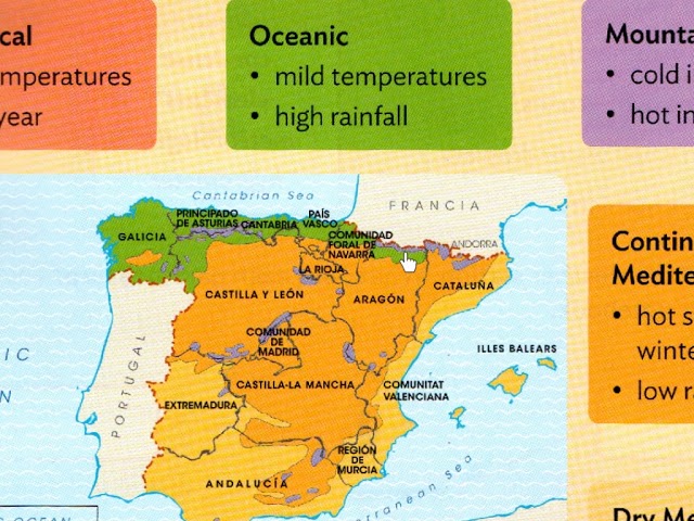 Spain Climate Map