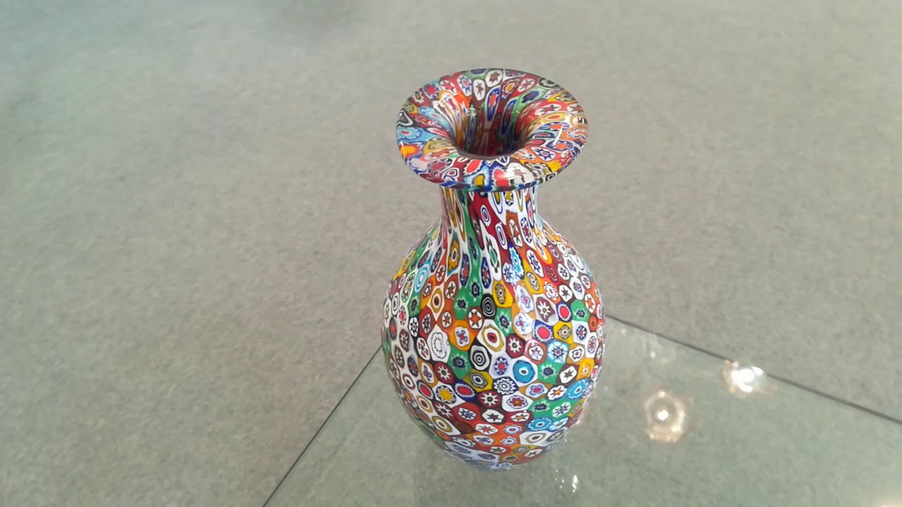 Original Murano Glass handmade Millefiori Vase - YouTube