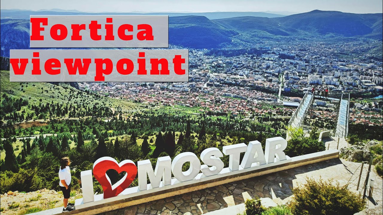 Fortica viewpoint & Oldtown (Mostar) \ Красивая смотровая площадка и ...