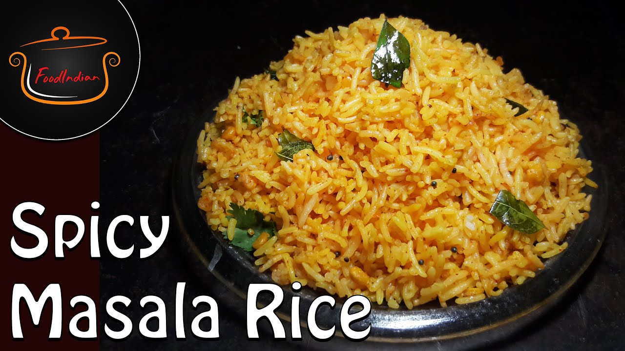 Masala Rice Recipe | How to Make South Indian Style Masala Rice Recipe ...