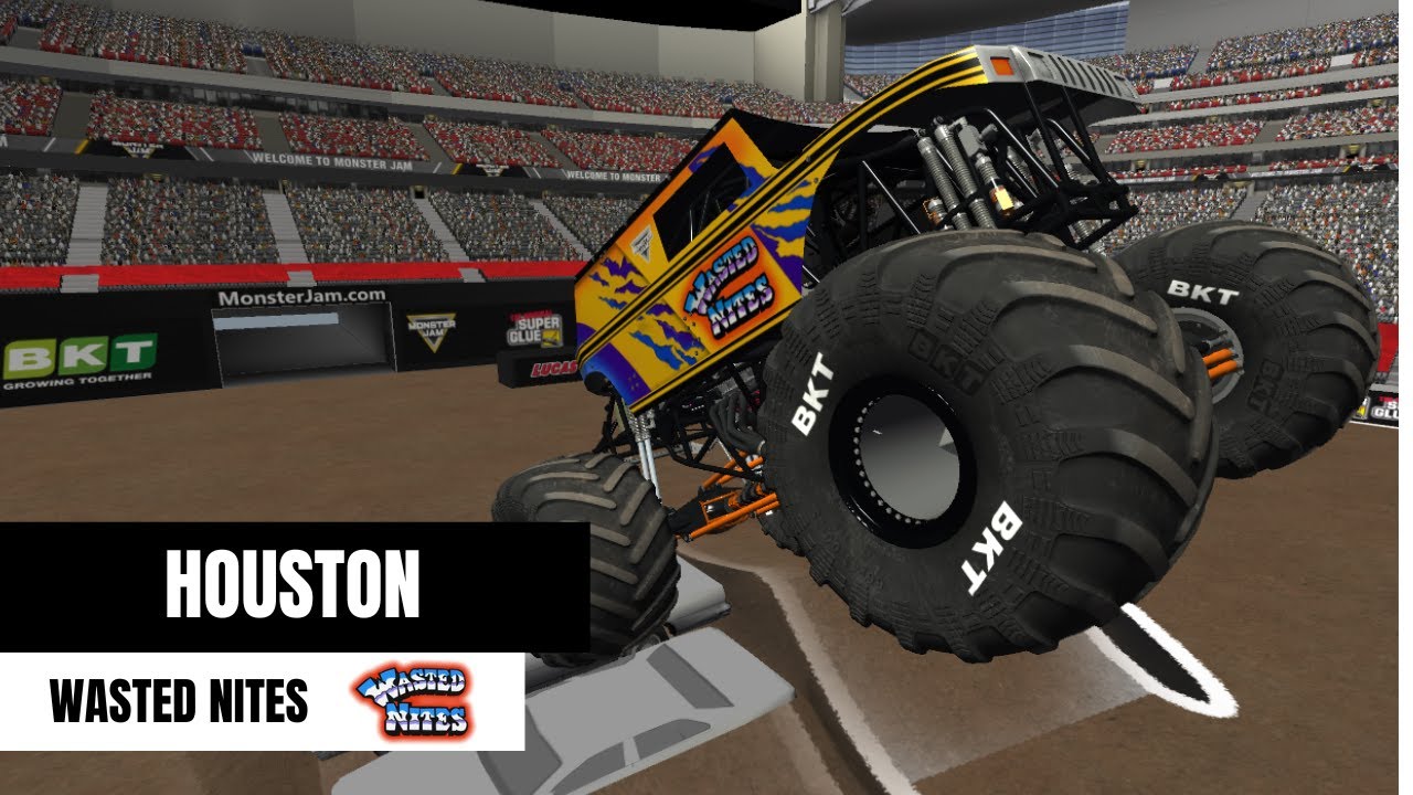 Rigs of Rods Monster Jam Wasted Nites Freestyle Houston - YouTube