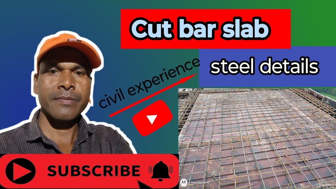 steel details for cut bar slab||cut bar slab design||curtailment bar ...