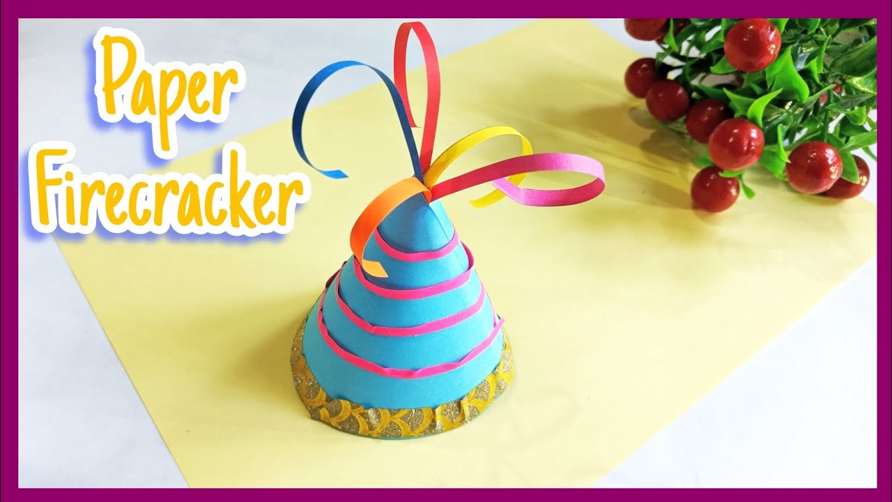 How to make paper fireworks easy || Diwali firecrackers || Diy diwali ...