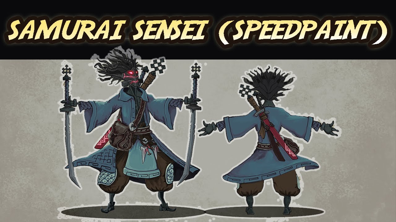 SAMURAI SENSEI (character design) - YouTube
