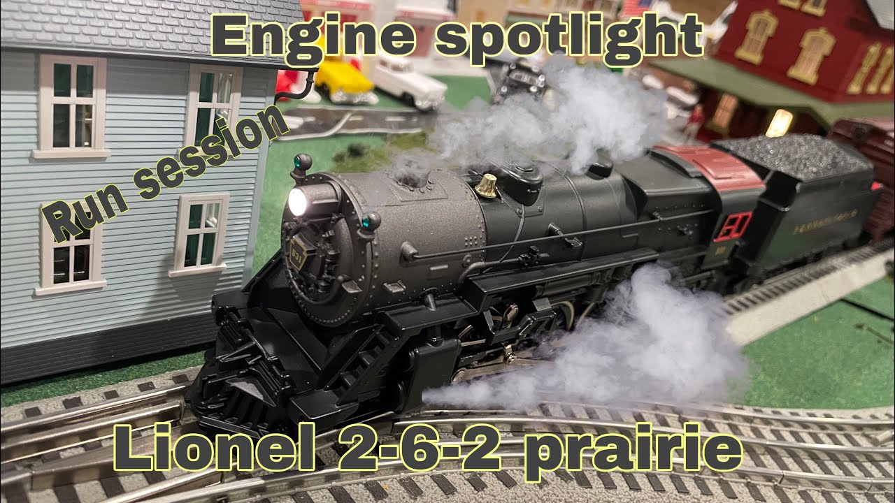 Engine spotlight with the Lionel 2-6-2 prairie - YouTube