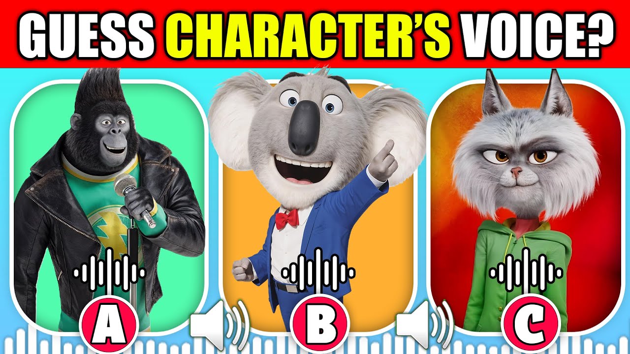 Guess the Sing 1 and Sing 2 Movie Characters by Voice! | Singing ...
