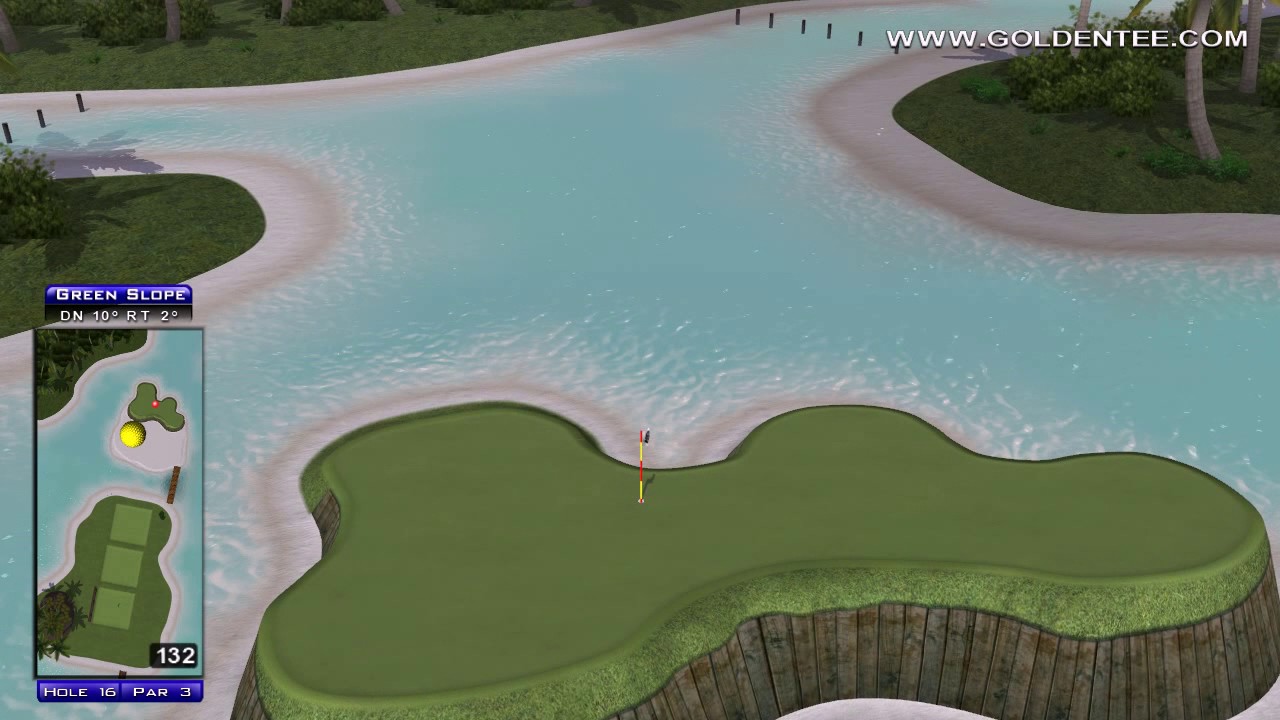 Golden Tee Great Shot on Sandy Reef! - YouTube