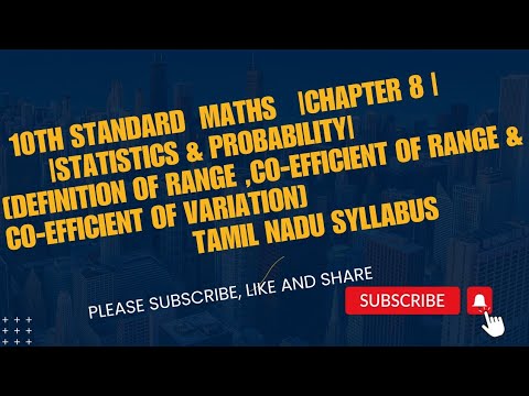 10th#maths |chapter 8|statistics and probability |definition of range,coefficient of range ...