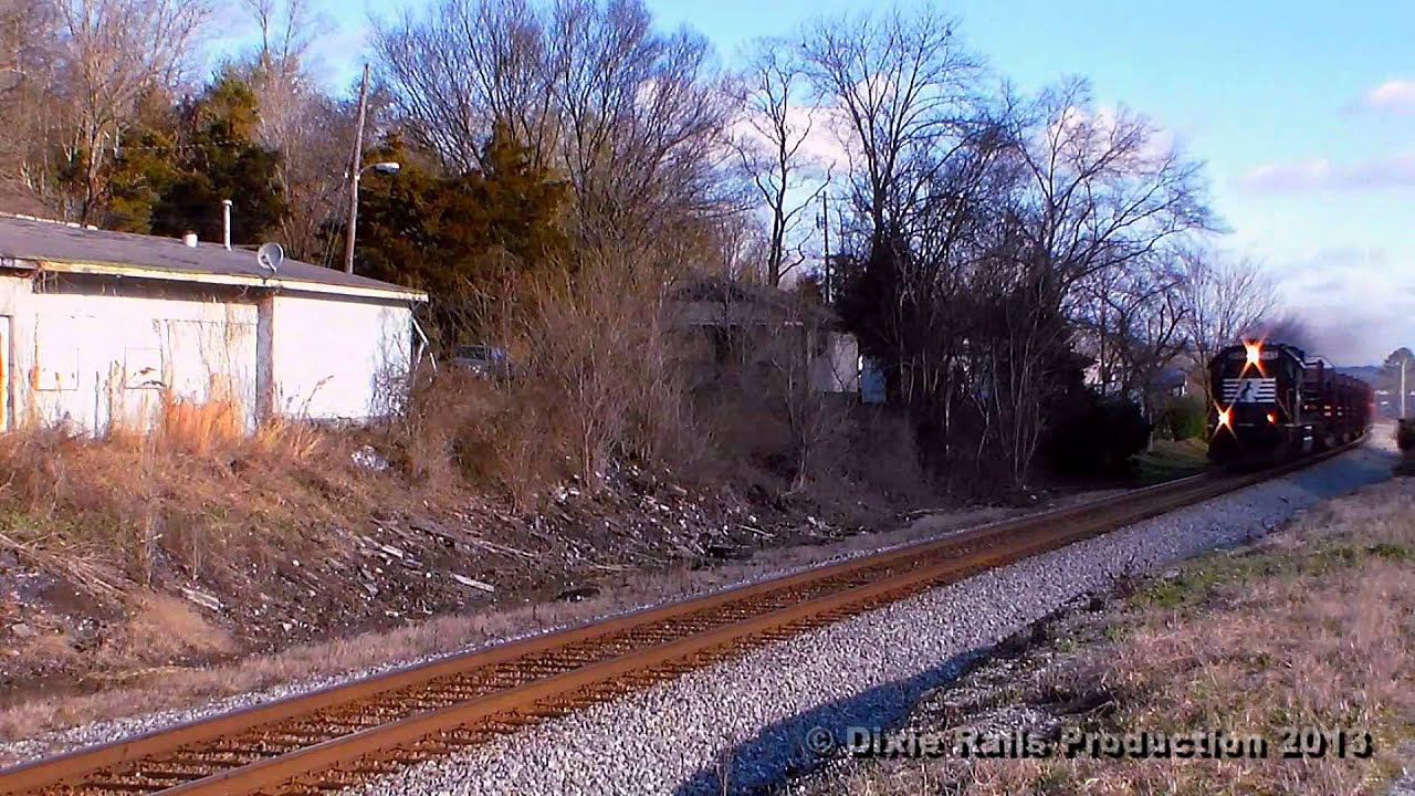 HD:NS 7145 Leads NS 91A SB Rail Train at Wauhatchie 1/31/13 - YouTube