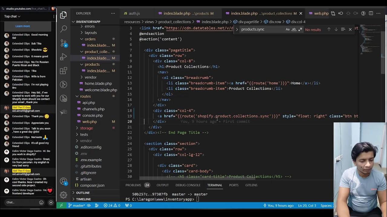 Saturday night chill coding stream - Shopify Inventory App - YouTube
