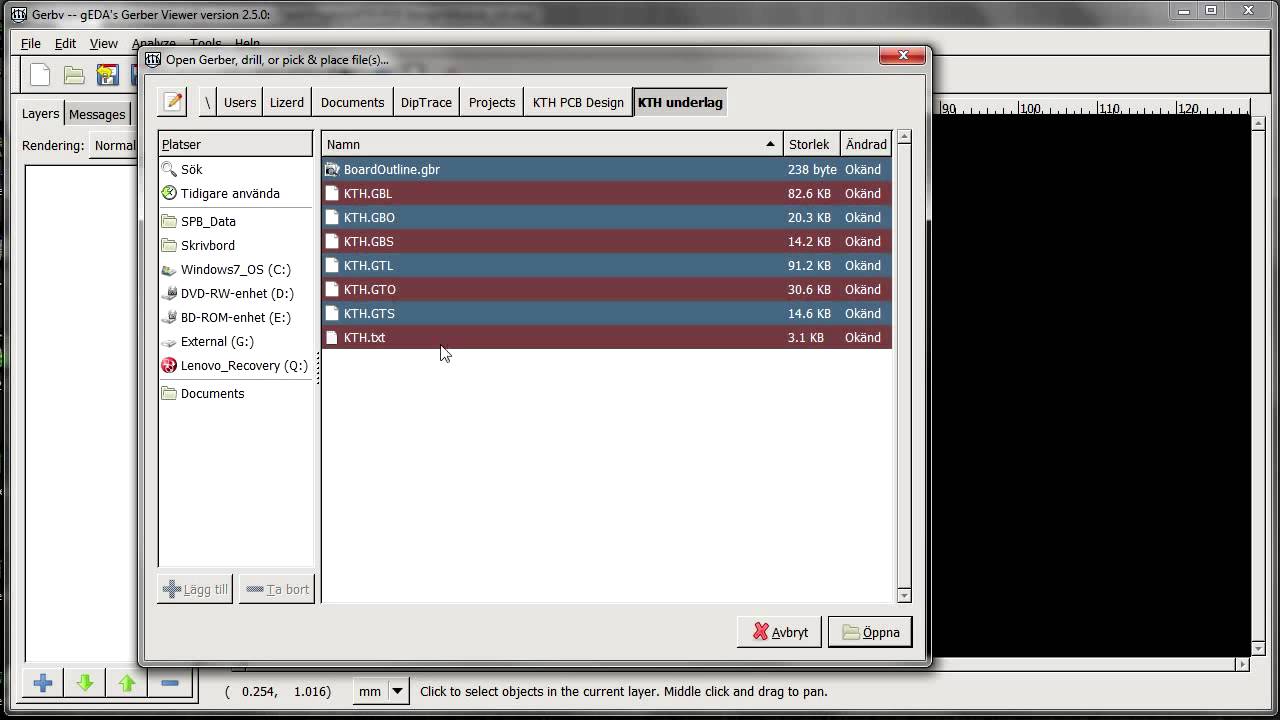 DipTrace Create PCB Gerber [swe] - YouTube