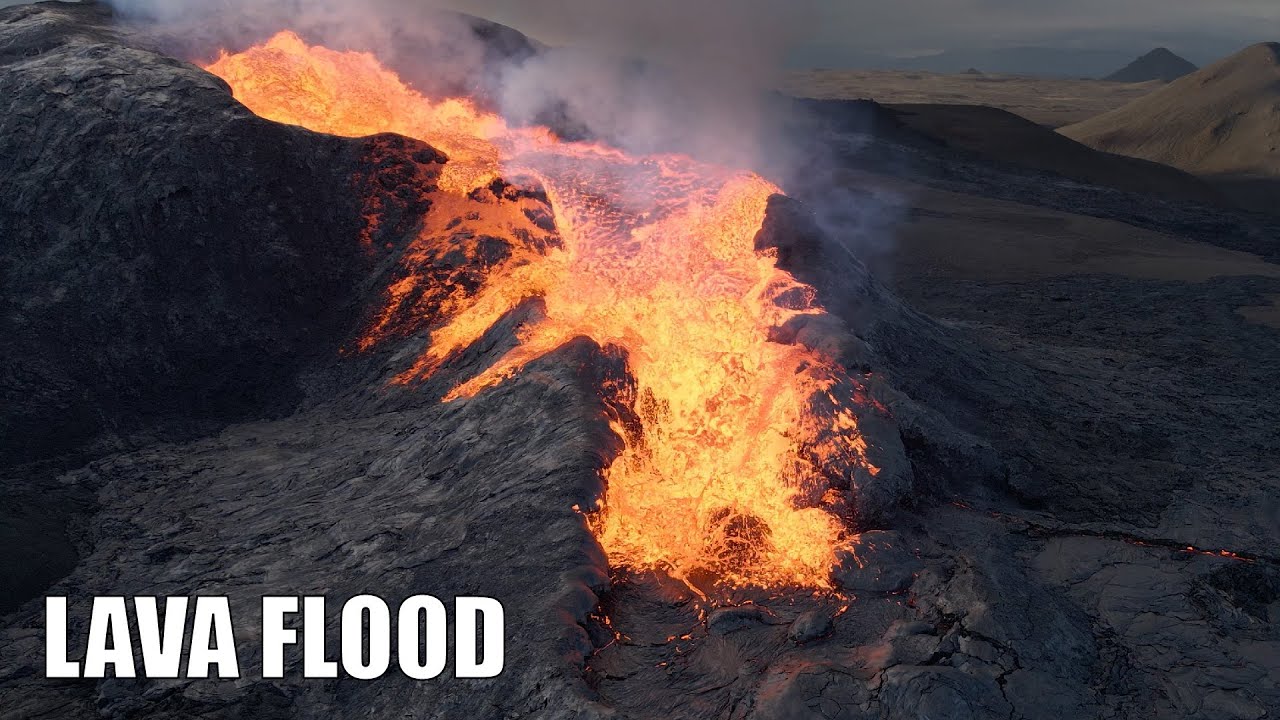 Lava Flood – 4K Drone - YouTube