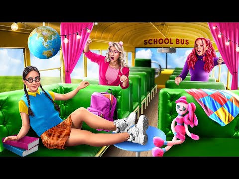 हमने स्कूल बस में सीक्रेट रूम बनाया ! / स्कूल बस का मेकओवर !