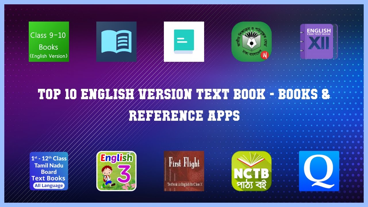 Top 10 English Version Text Book Android Apps - YouTube
