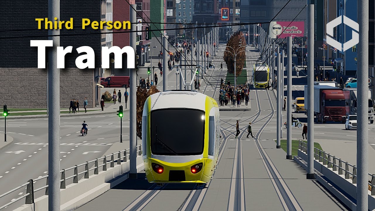 Cities Skylines 2 : Third Person Tram Ride (inspired by Utsunomiya ...
