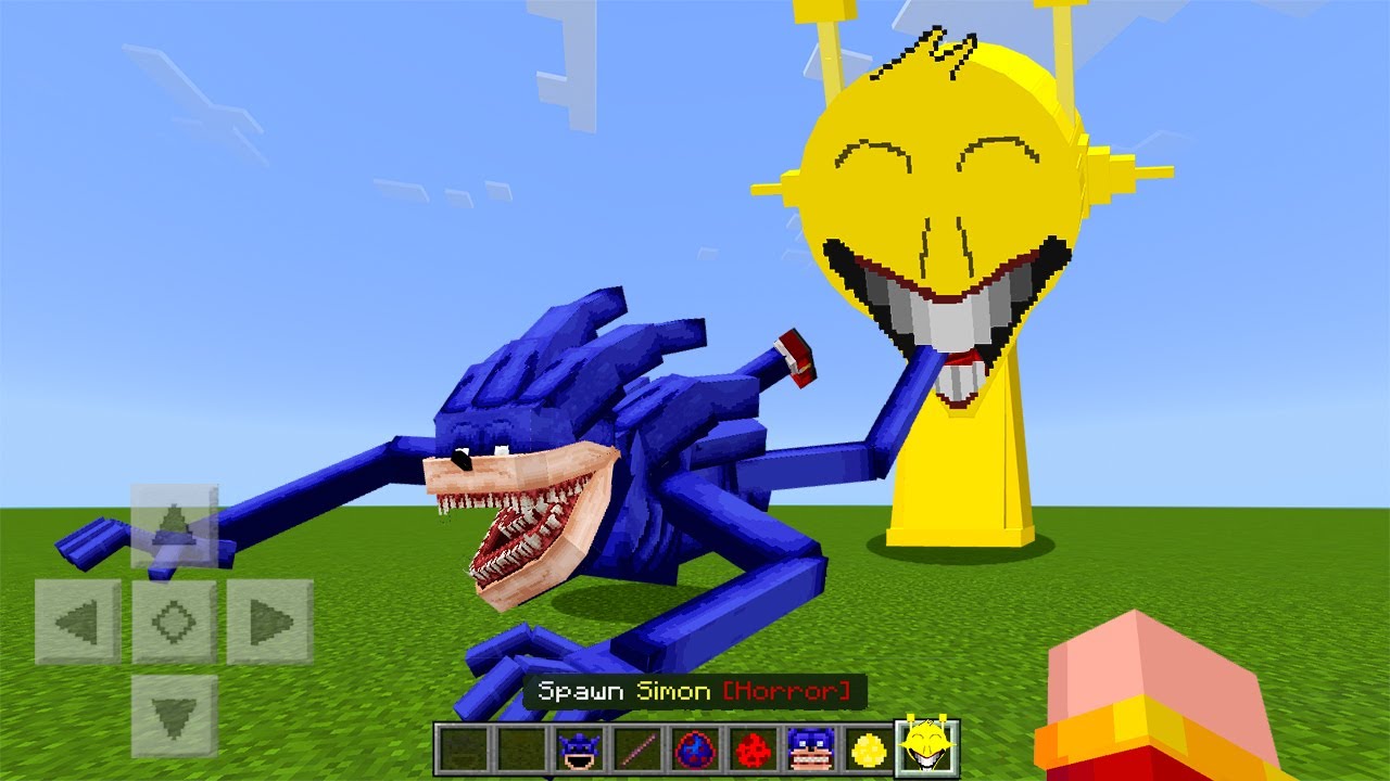 Every Shin sonic VS Mutant Simon SPRUNKI ! Minecraft PE - YouTube