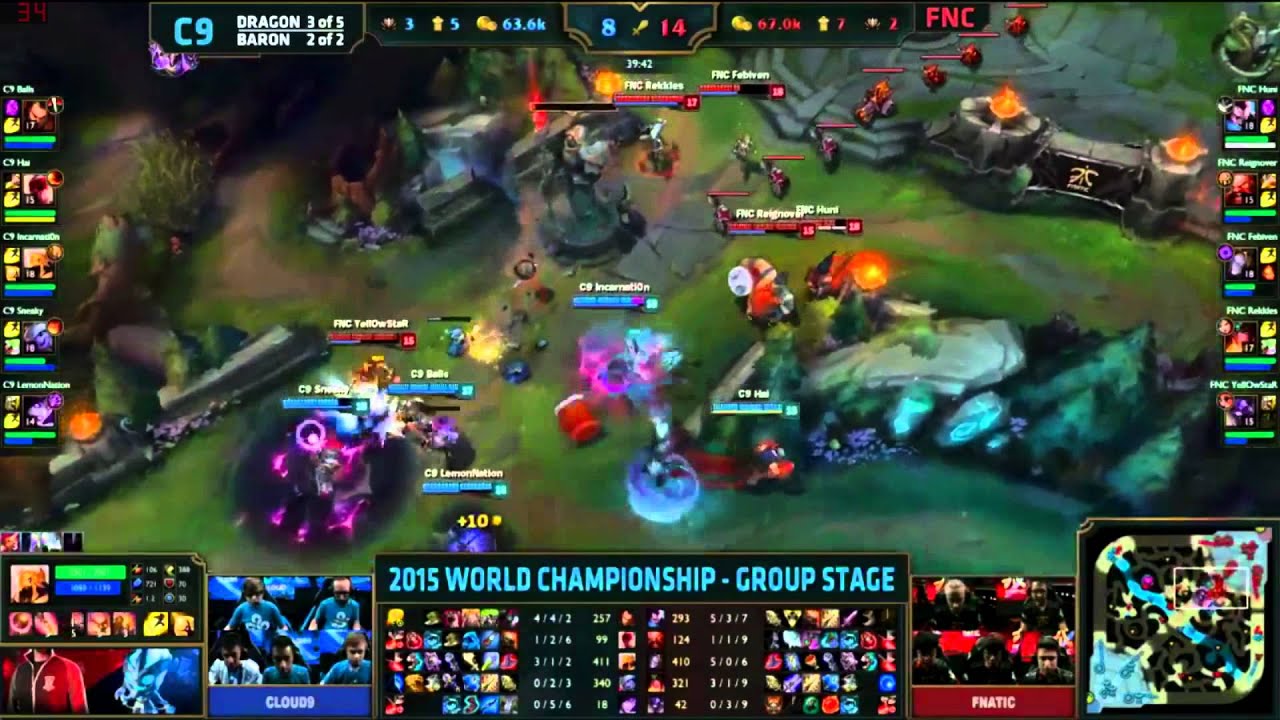 C9 vs. FNC - Balls Pentakill on Darius - YouTube