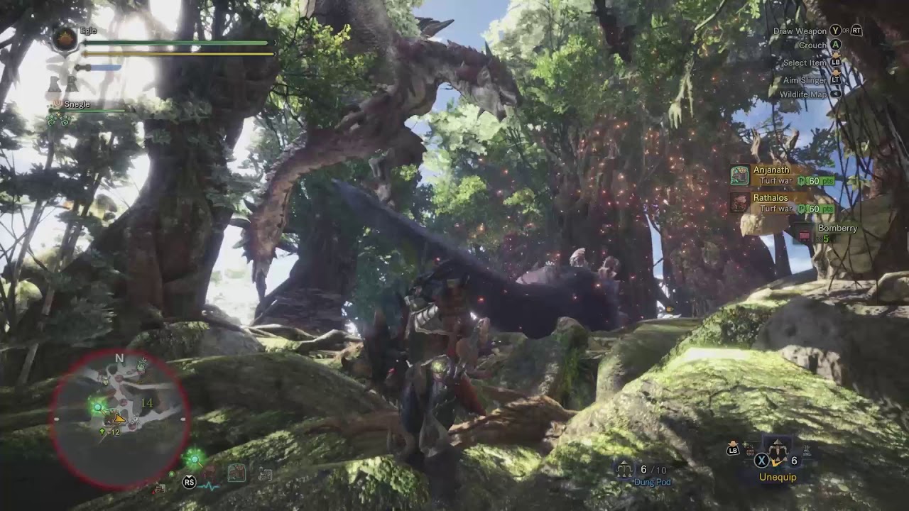 Monster Hunter: World Sidequests - Turf Wars - Anjanath vs. Rathalos ...