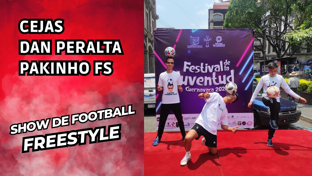 Cejas, Dan Peralta y Pakinho dando show de football freestyle en el ...