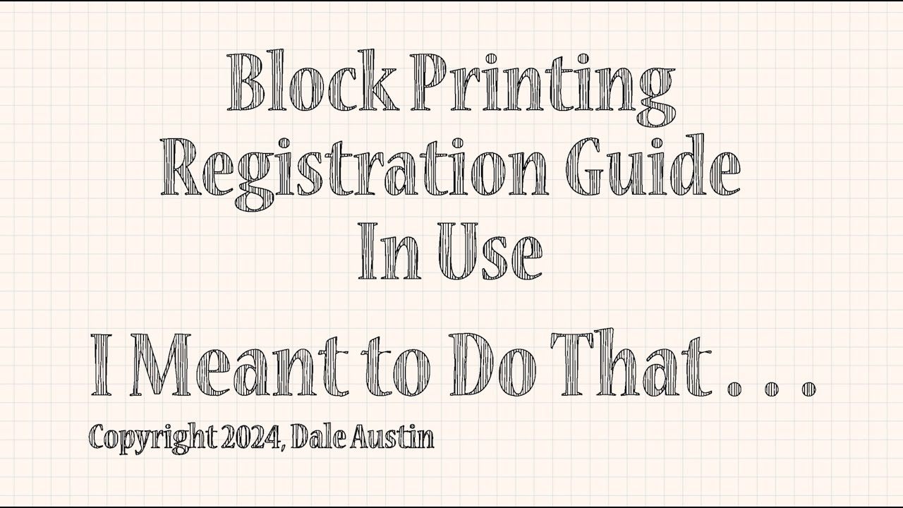 Registration Guide Block Printing - YouTube