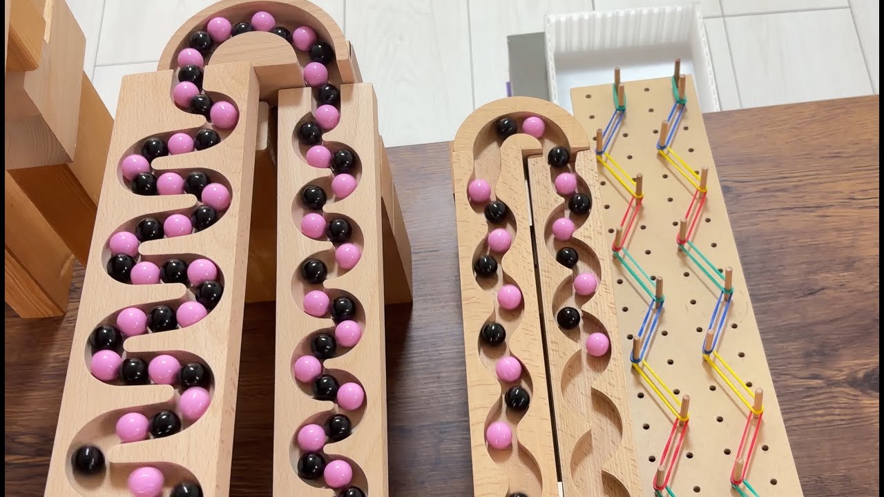 Marble Run Race ASMR 3D printed track + Snake-shaped wooden track ...