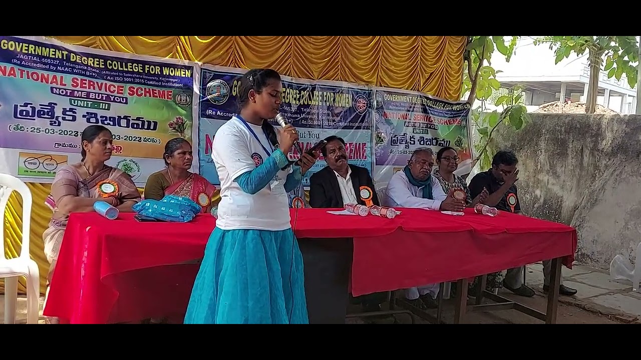 NSS SPECIAL CAMP GDC W JAGTIAL UNITS 1,2,&3 ALAKUNTA GANGA SINGING A ...