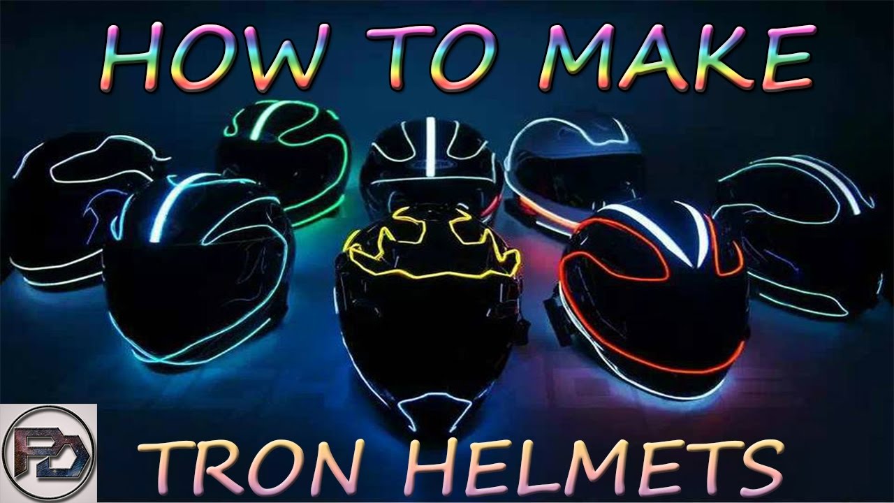 TRON HELMETS || HOW TO MAKE || HELMET LIGHT KIT - YouTube