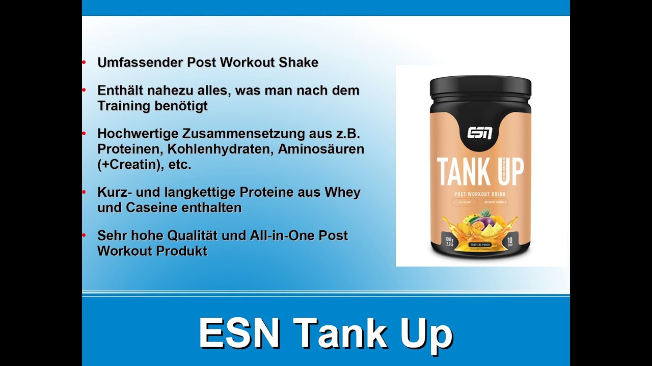 ESN Tank Up Wirkung - Review - YouTube