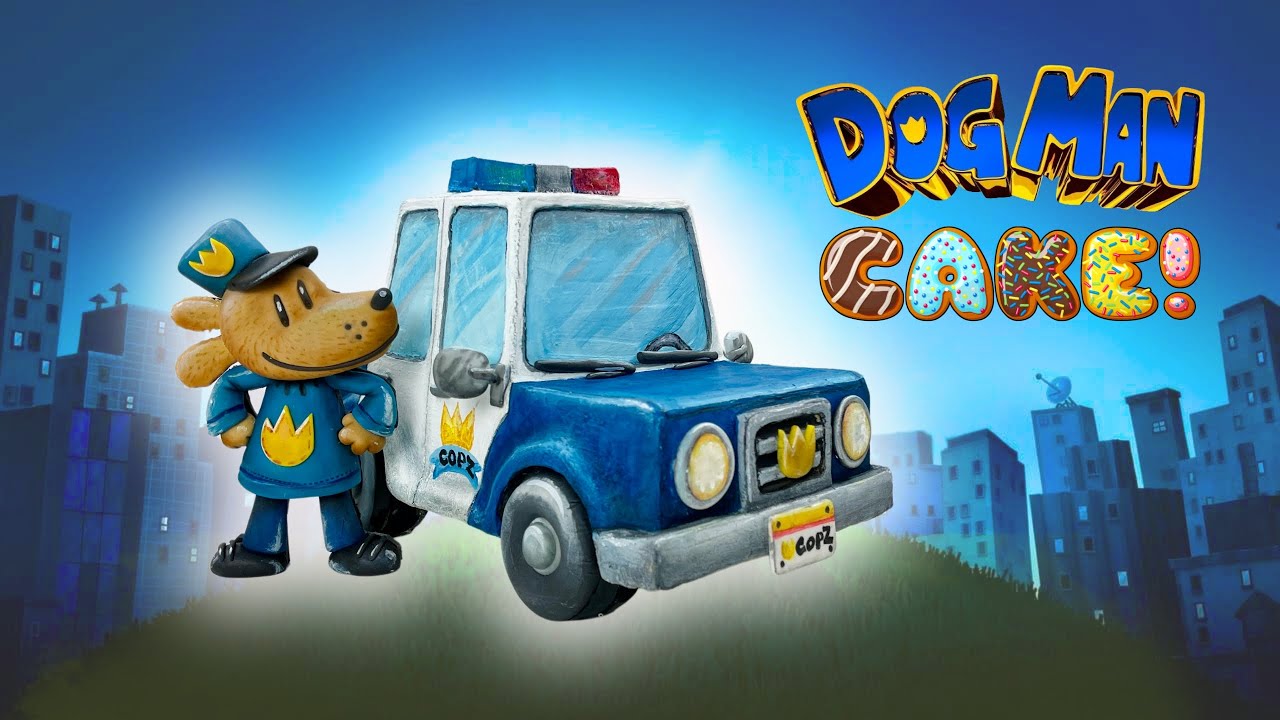 How to make a Dog Man Birthday Cake! Cake and Cake topper tutorial 🎂 🐶 ...