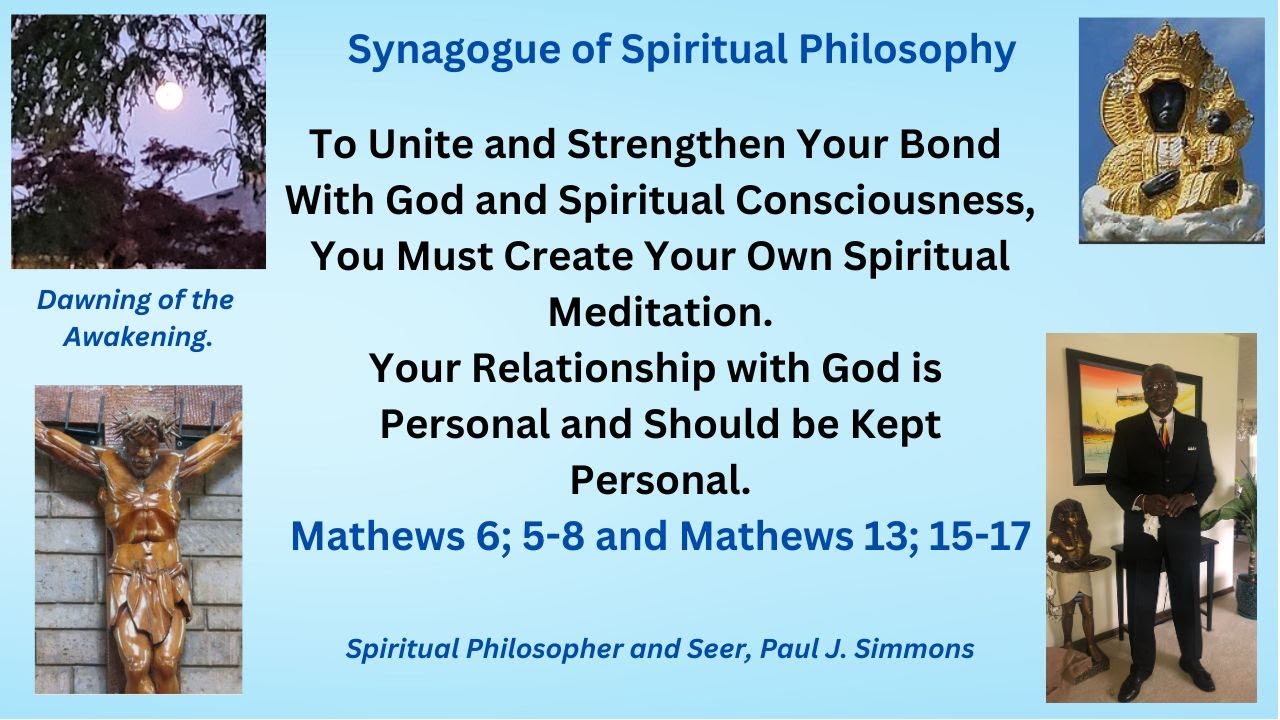 Create Your Spiritual Meditation to Acknowledge the Spirit of God ...