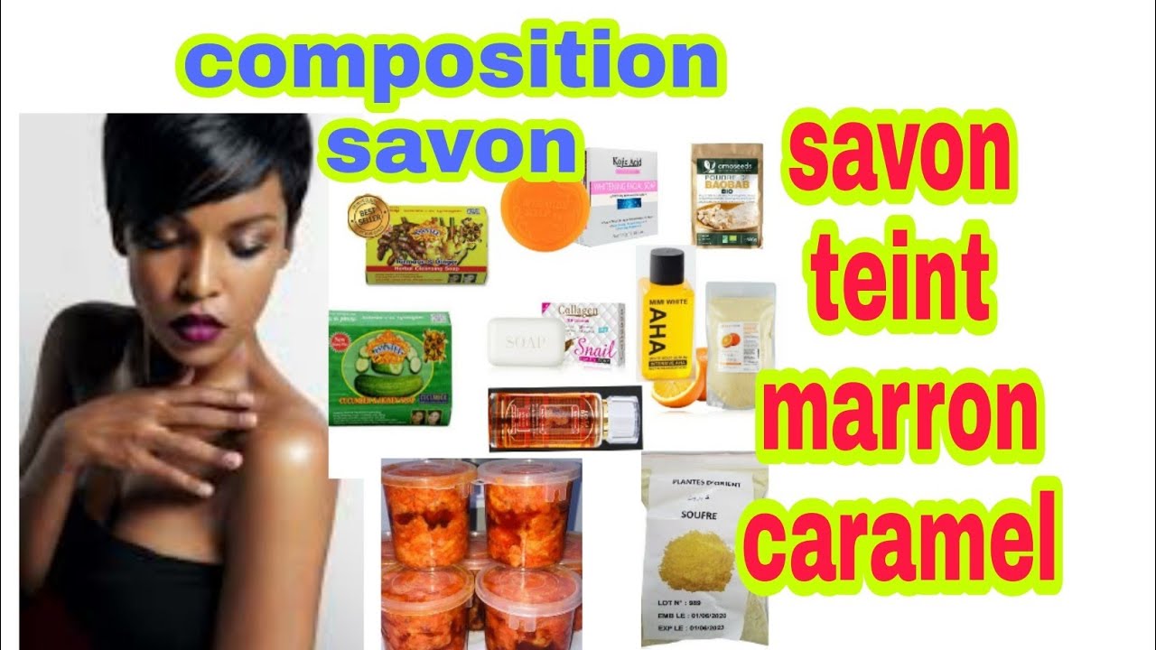composition savon teint marron caramel uniforme - YouTube