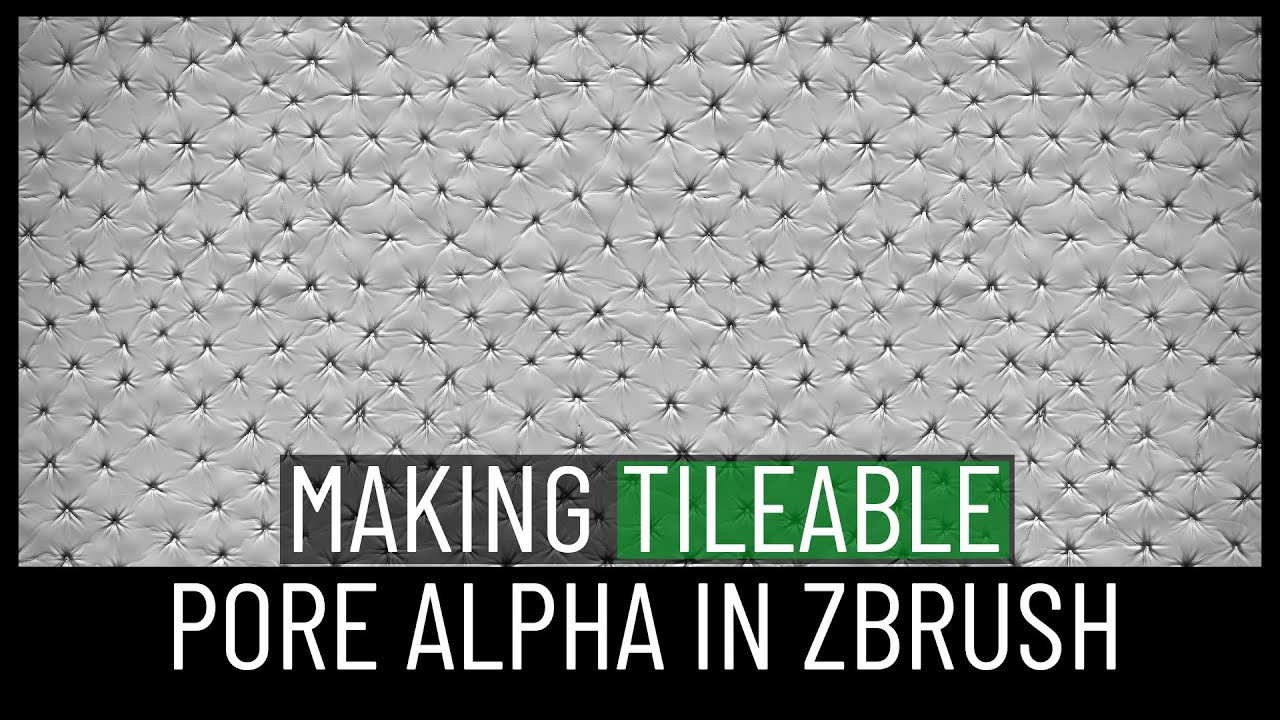 Making a Tileable Pore Alpha in ZBrush - YouTube