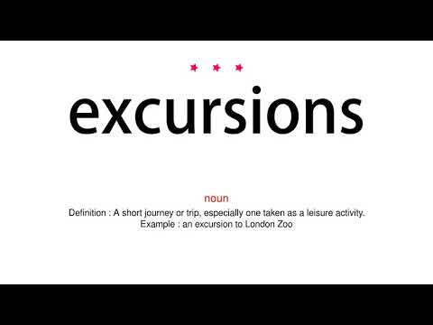 How to pronounce excursions - Vocab Today - YouTube