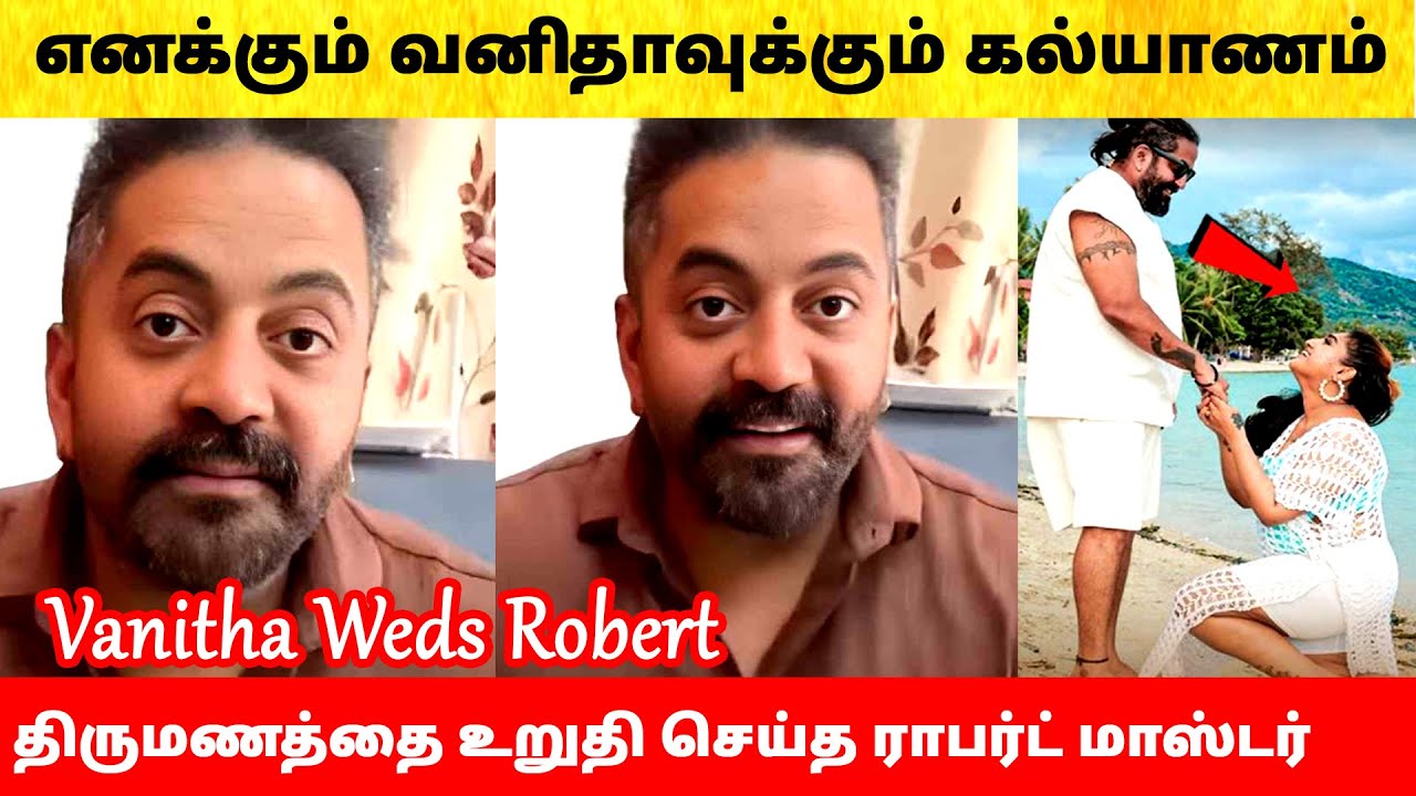 Robert Master confirms marriage with Vanitha on October 5th | 4th ...