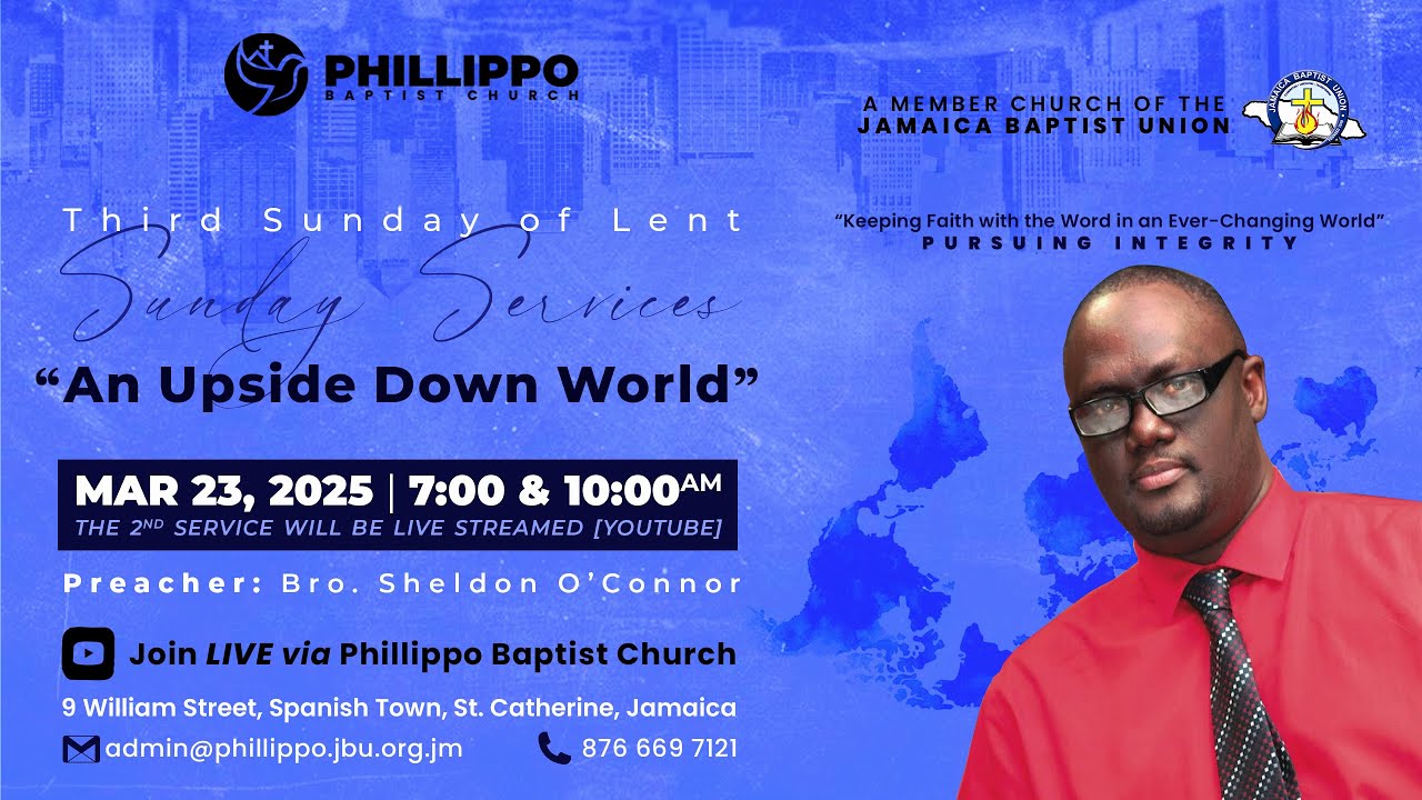 Phillippo Baptist Church Sunday Service: March 23, 2025 - YouTube