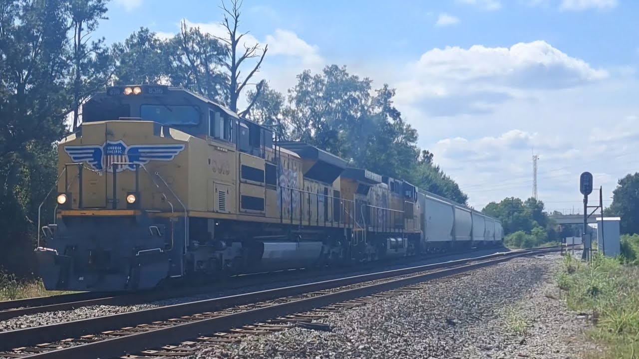 K5LLA/EMD/ACe/AC44! UP #8316 leads a slow/long EB UP M-AGLI06 out of ...
