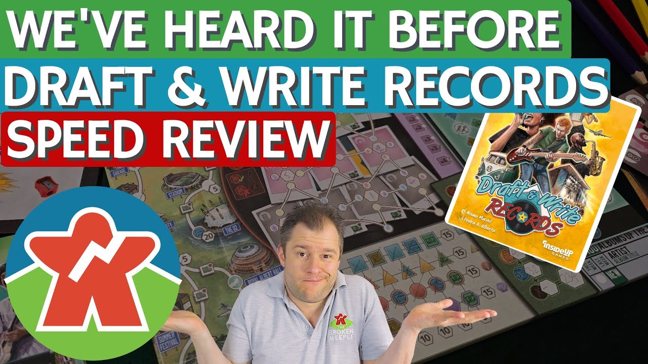 Draft & Write Records - Board Game Review - We've Heard It Before - YouTube