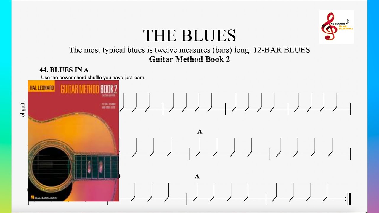 The Blues | Blues In A - Guitar Method Book 2 | Notes & Tabs - YouTube