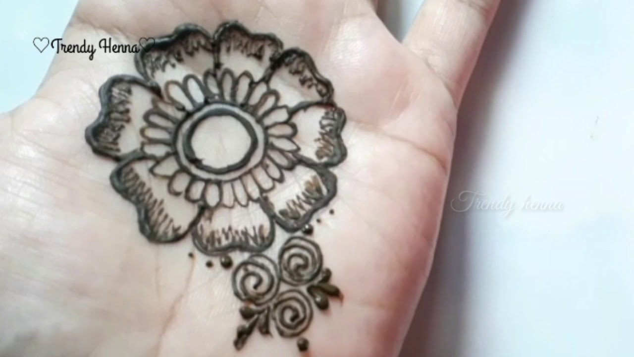 Simple Flower design |Trendy henna | Marudhani |Mehandi |henna art ...
