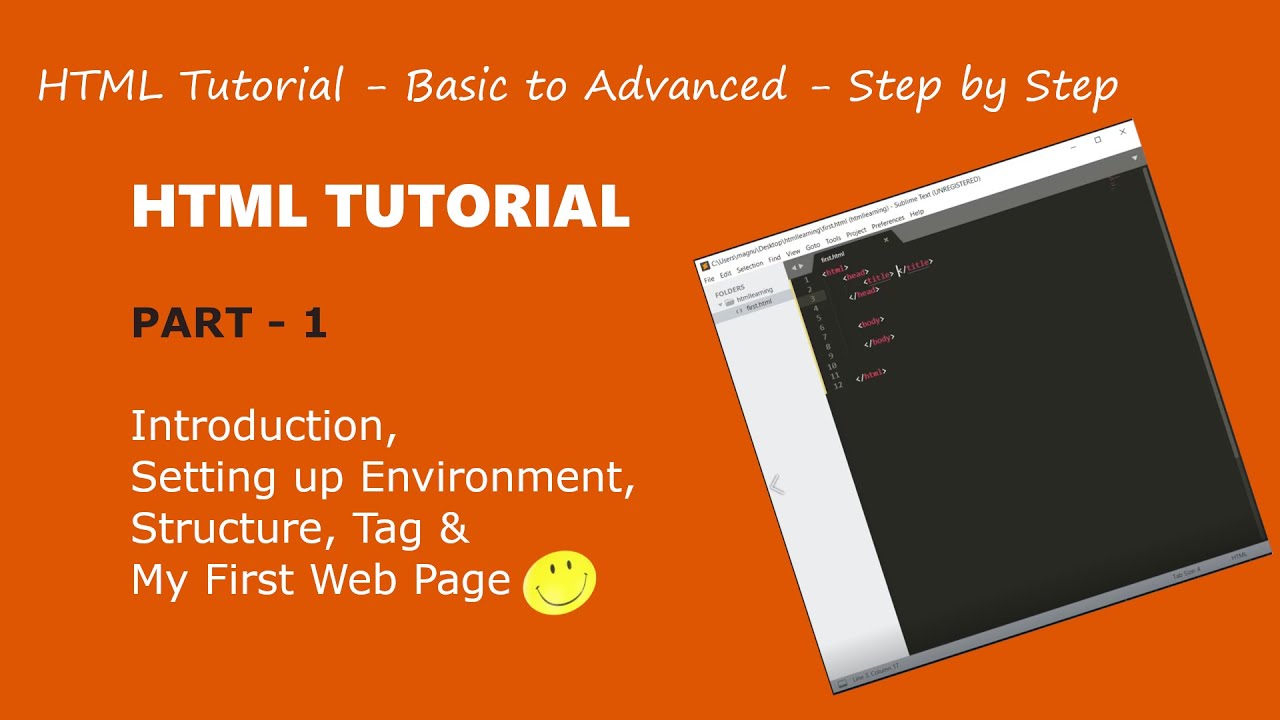 HTML TUTORIAL FOR BEGINNERS PART-1 | HTML in Hindi | HTML tutorial in ...