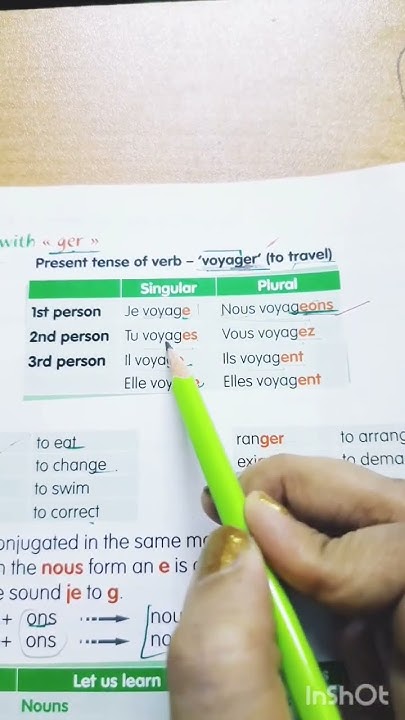 French verb-voyager(to travel) - YouTube