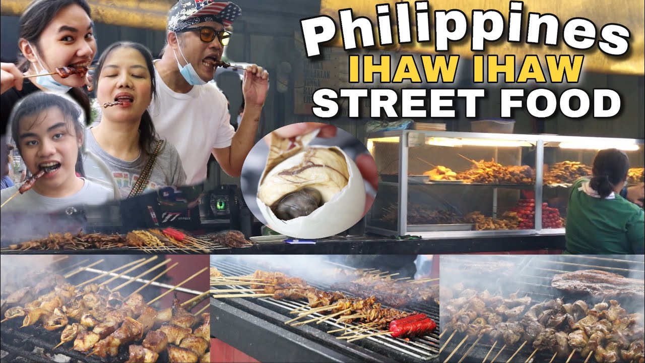 Philippines IHAW IHAW Street Food | Filipino Street Food - YouTube