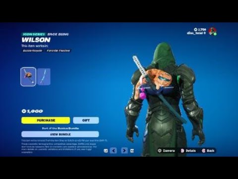 WILSON (BACK BLING) ICON SERIES - 1,000 V-BUCKS FORTNITE CHAPTER 5 ...